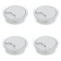 sossai® sossai® Kabelführung Schreibtisch Kabeldurchlass Ø60/Ø80mm in Grau (4-St)
