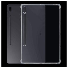 Wigento Tablet-Hülle Für Samsung Galaxy Tab S7 FE / S7 Plus 12.4 Tab S8 Plus Transparent Tablet Tasche Hülle Case TPU Silikon dünn