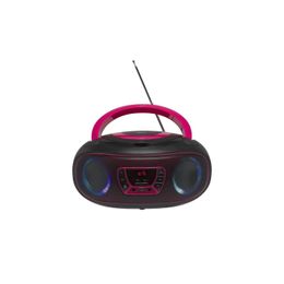 Denver TCL-212BT Pink Stereo-CD Player (CD-Player mit Discolicht
