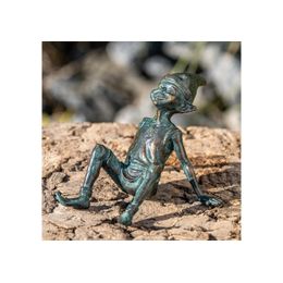 IDYL Dekofigur IDYL Bronze-Skulptur Elf sitzend