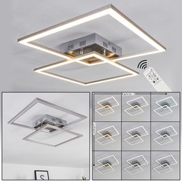hofstein Thara Deckenleuchte LED Nickel-Matt, 2-flammig, Fernbedienung
