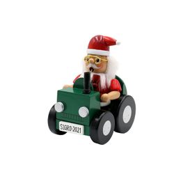 SIGRO Räuchermännchen Holz Räucherfigur mit Traktor Santa