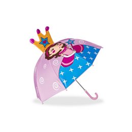 Relaxdays Stockregenschirm Kinderregenschirm mit 3D Motiv