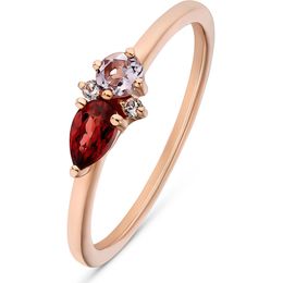 Christ Ring female size 56 Gold / Red / Silver