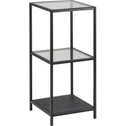 ACTONA GROUP Standregal Stoke, Regal, aus Metall mit Gläsböden in Leichte Konstruktion, Höhe 82cm, schwarz