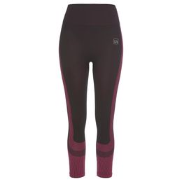 active by Lascana Lascana Active Sporthose Damen Gr&ouml;&szlig;e XS beere / dunkellila / wei&szlig;