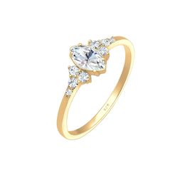 Elli Ring 'Kristall' Damen Gr&ouml;&szlig;e 52 gold / transparent