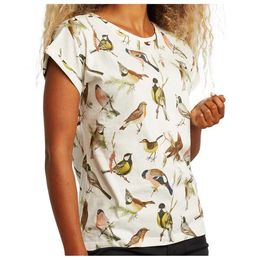 DEDICATED - Women's T-Shirt Visby Autumn Birds - T-Shirt Gr XS beige