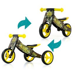 LeNoSa Laufrad 2in1 Dreirad Rutscher aus Holz • Lauflernrad für Kinder