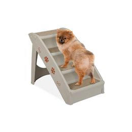 Relaxdays Haustiertreppe Hundetreppe 4 Stufen