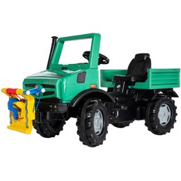 Tretfahrzeug Rolly Toys "rolly Unimog Forst" Tretfahrzeuge grün Kinder Kettcar Tretfahrzeug inkl. Seilwinde
