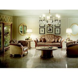 JVmoebel Wohnzimmer-Set, Luxus Klasse 2+1+1 Italienische Möbel Sofagarnitur Couch Sofa Neu