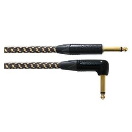 Cordial CXI 9 PR-EDITION 25 - 9,0 m, NEUTRIK Klinke 6,3 mm mono schwarz gold / Winkel