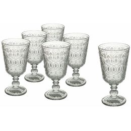 Villa d'Este Weinglas Marrakech Neues, Glas, Gläser-Set, 6-teilig, Inhalt 310 ml, weiß