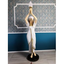 JVmoebel Skulptur Design Stehleuchte Ägptische Frau Figur Steh Lampe Leuchten Steh