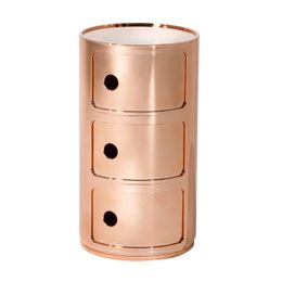 Kartell - Componibili 3 Metallic Container - kupfer/glänzend