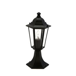 Licht-Erlebnisse Sockelleuchte PARIS, ohne Leuchtmittel, Wegeleuchte Schwarz Laterne wetterfest Garten Haus Lampe