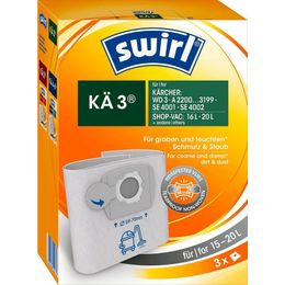 Swirl Staubsaugerbeutel KÄ 3®, 3 St., Staubsaugerbeutel für Kärcher & Shop-Vac Nass- und Trockensauger, weiß