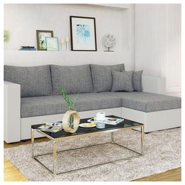 VICCO Ecksofa »Sofa Couch Schlafsofa mit Schlaffunktion Grau/Grau