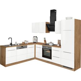 Kochstation Winkelküche KS-Brindisi, ohne Geräte, Stellbreite 220/280 cm, weiß