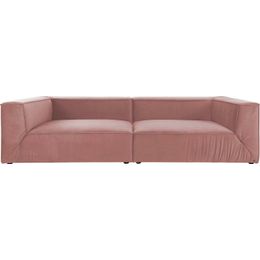 Tom Tailor Big-Sofa BIG CUBE, in 2 Breiten, wahlweise mit Sitztiefenverstellung, Tiefe 129 cm, rosa