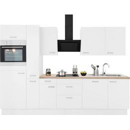 Optifit Küchenzeile Parma, ohne E-Geräte, Breite 300 cm, weiß