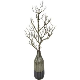 Kunstpflanze Deko-Ast, I.GE.A., Höhe 90 cm, Mit Vase aus Keramik, braun