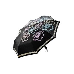 VON LILIENFELD Taschenregenschirm VON LILIENFELD Regenschirm Taschenschirm Farbwechsel bei Regen Sturmfest Fiberglas Auf-Zu-Automatik Leicht Julia
