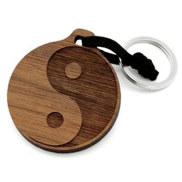 NaturSchatulle Schlüsselanhänger mit Gravur aus Holz mit Motiven (mit Edelstahl Schlüsselring