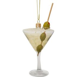 SIKORA Christbaumschmuck BS752 Cocktail mit Oliven Glas Figur Premium Weihnachtsbaum Anhänger