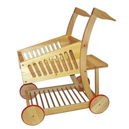 Estia Holzspielwaren Spiel-Einkaufswagen Einkaufswagen aus Holz