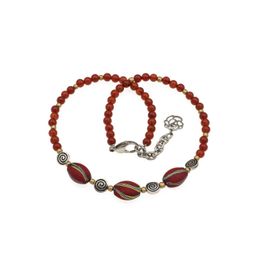 Bella Carina Perlenkette Kette mit Murano Glas Mosaik Perlen