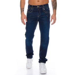 Cipo & Baxx Cipo & Baxx Regular-fit-Jeans Herren Jeans Hose mit stylischem Design und Accessoire Kette Dezente Kontrastnähte und hochwertiger Tragekomfort