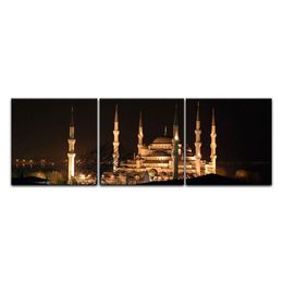 Bilderdepot24 Leinwandbild Moschee bei Nacht