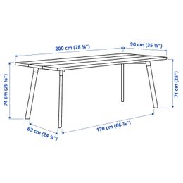 IKEA YPPERLIG / NILSOVE Tisch und 4 Stühle