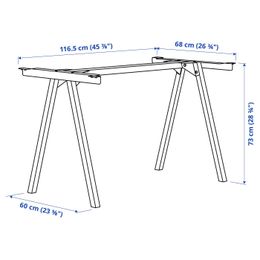 IKEA TROTTEN Untergestell f Tischplatte