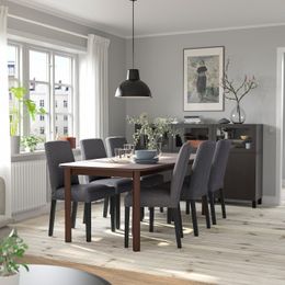 IKEA STRANDTORP / BERGMUND Tisch und 6 Stühle
