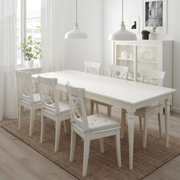 IKEA INGATORP / INGOLF Tisch und 6 Stühle