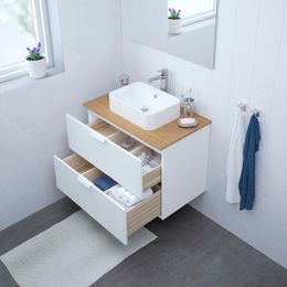 IKEA GODMORGON/TOLKEN / HÖRVIK Waschbeckenschr+Aufsatzwaschb 45x32