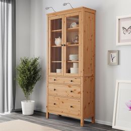 IKEA HEMNES Vitrine mit 3 Schubladen