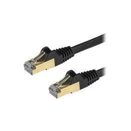 StarTech 7.5 m CAT6a Cable - Black - RJ45 Ethernet Cable - Snagless - CAT6a STP Cord - Copper Wire - 10Gb - patch cable - 7.5 m - black