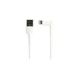 StarTech.com 2m/6.6ft Angled Lightning to USB Cable - MFI Certified - White - Lightning cable - Lightning / USB - 2 m