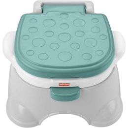 Fisher-Price® Töpfchen 3in1, mit Trainingstoilettenring und Fußbank, grau|grün|weiß