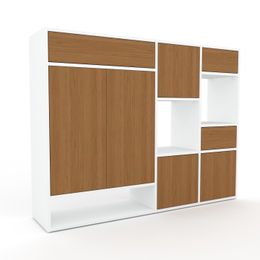 MYCS Highboard Eiche - Highboard: Schubladen in Eiche & Türen in Eiche - Hochwertige Materialien - 154 x 118 x 34 cm, Selbst designen