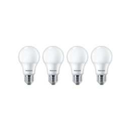 Philips LED-Lampe Standard 8W/827 (60W) Frosted 4-pack E27