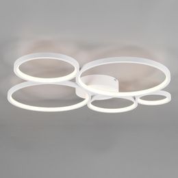 Trio Rondo LED Deckenleuchte mit Dimmer B: 59 H: 5 T: 53 cm, wei&szlig; matt/satiniert 622610531