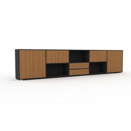 MYCS Sideboard Eiche - Sideboard: Schubladen in Eiche & Türen in Eiche - Hochwertige Materialien - 375 x 81 x 34 cm, konfigurierbar