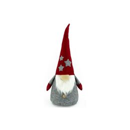 MARELIDA Weihnachtsfigur Wichtel LAURIN Dekofigur Filz rote biegbare Mütze Weihnachten 31cm (1 St)