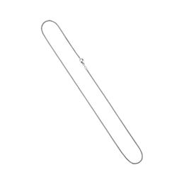 Jobo Goldkette Zopfkette, 333 Weißgold 42 cm 1,0 mm, silberfarben