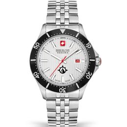Schweizer Uhr SWISS MILITARY HANOWA "FLAGSHIP X, SMWGH2100601" Armbanduhren silberfarben Herren Quarzuhren